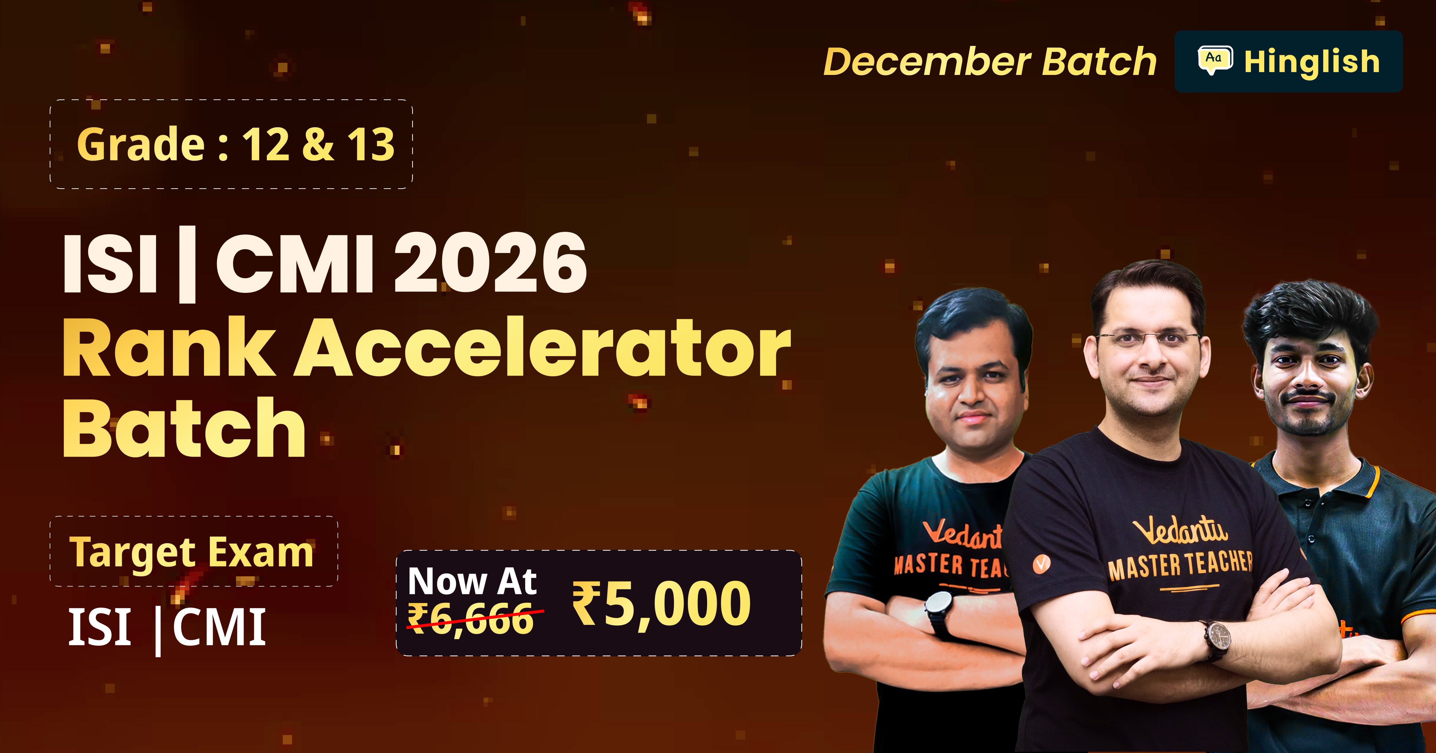 Full Syllabus Live Online Tuition for ISI/CMI 2026 Rank Accelerator Batch
